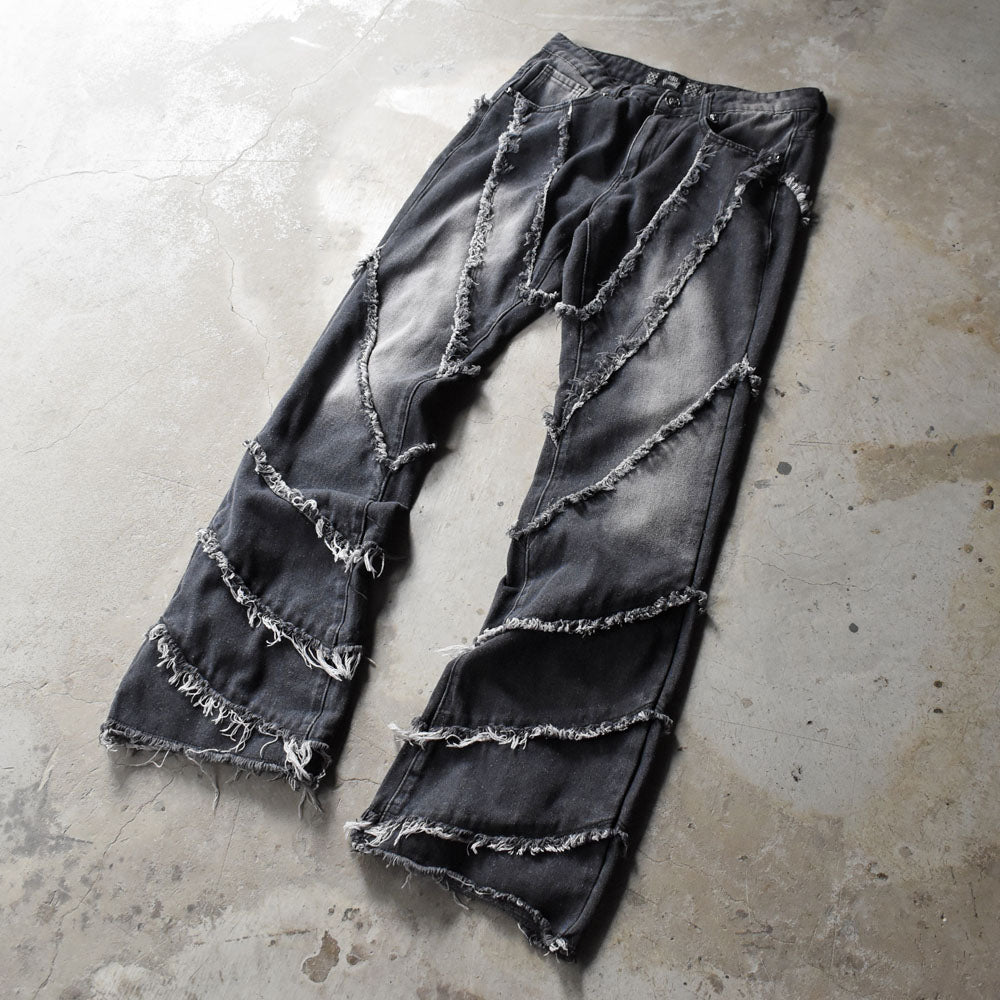 Y2K REBEL VENGEANCE Gothic Fringe フレアパンツ 250919H – LABORATORY®