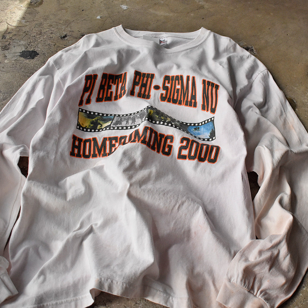 Y2K “PI BETA PHI・SIGMA NU HOMECOMING 2000” movie ロングスリーブTシャツ 240303H ...
