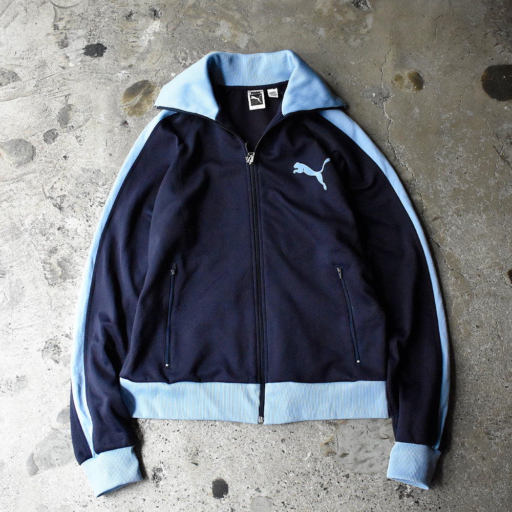 90's PUMA トラックジャケット ネイビー×スカイブルー 250626H – LABORATORY®