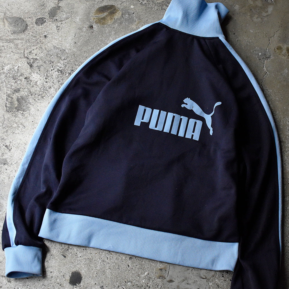 90's PUMA トラックジャケット ネイビー×スカイブルー 250626H – LABORATORY®